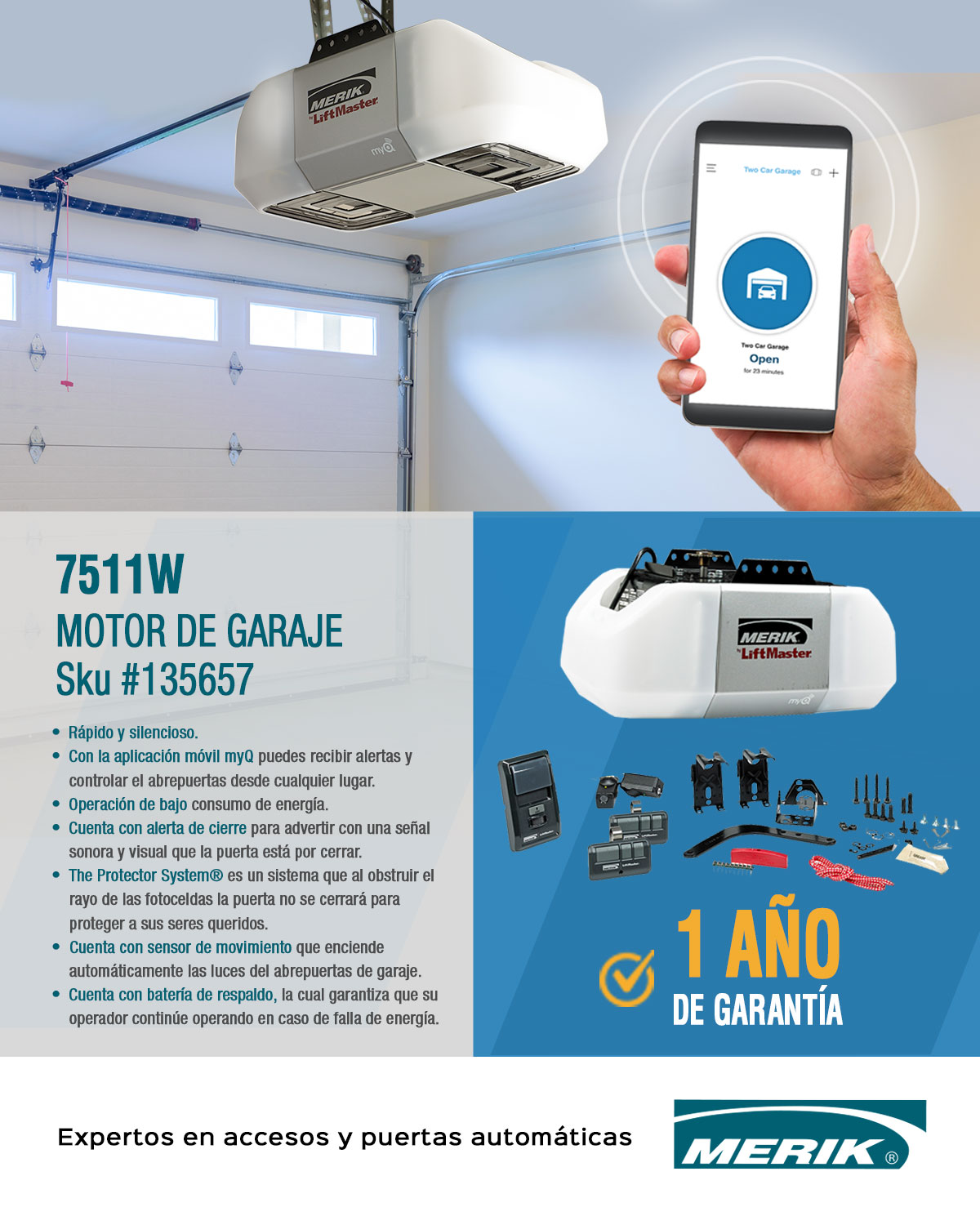 Abrepuertas De Garage Merik 7511W – EEKBV