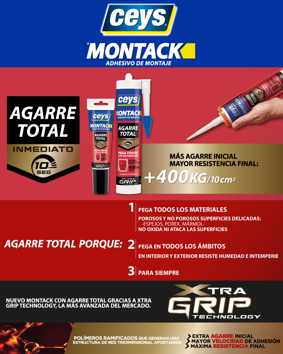 MONTACK AGARRE TOTAL INMEDIATO TUBO ADHESIVO DE MONTAJE 100 ML | The ...