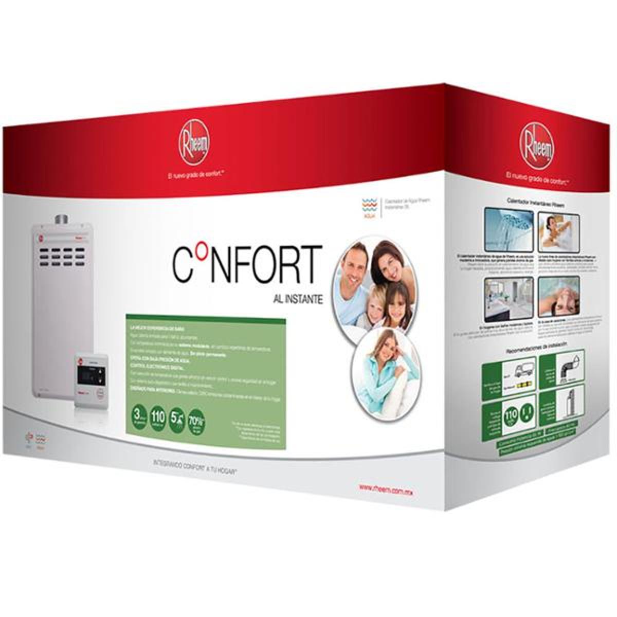 CALENTADOR DE AGUA INSTANTÁNEO 35 L/MIN GAS NATURALPARA 5 SERVICIOS ...
