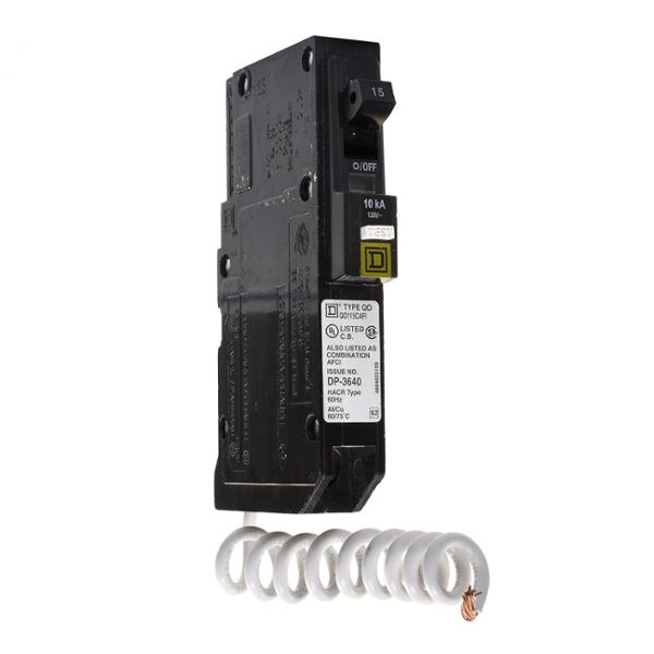 INTERRUPTOR TERMOMAGÉTICO 1 POLO ENCHUFABLE PROTECCIÓN FALLA DE ARCO 15 A SQUARE D | The Home ...