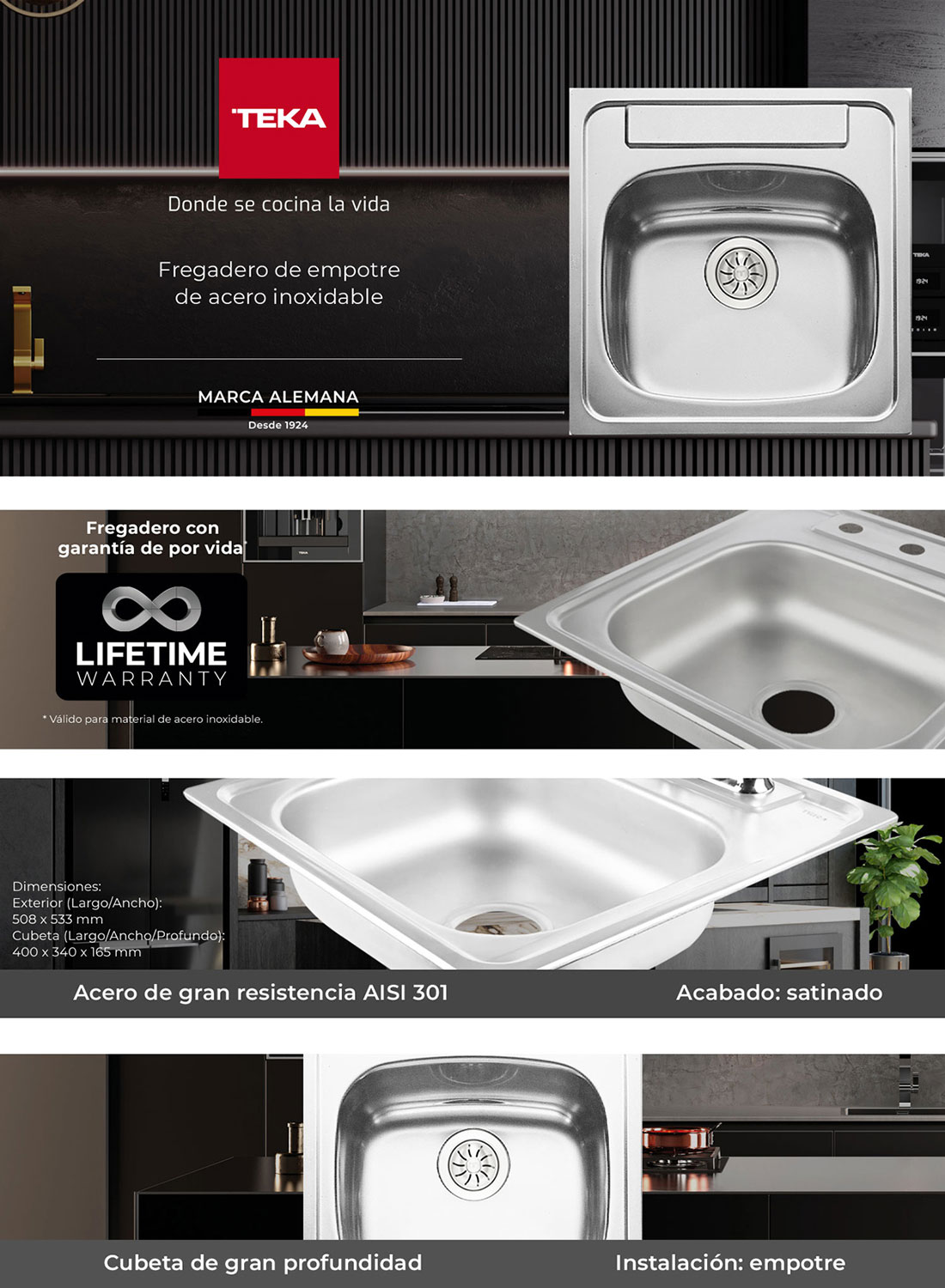 TARJA TEKA 1T EMP 50.8X53.3 | The Home Depot México