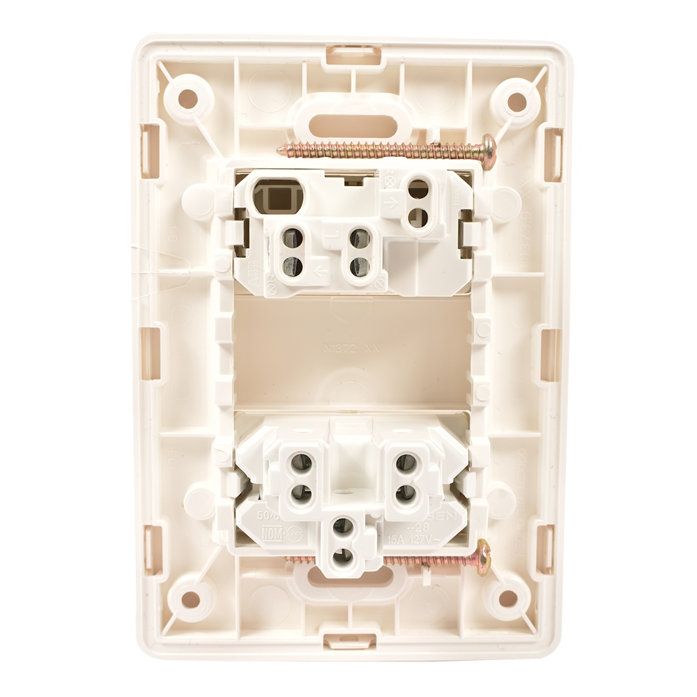 APAGADOR SENCILLO 2 PUERTOS CON PLACA BLANCO | The Home Depot México ...