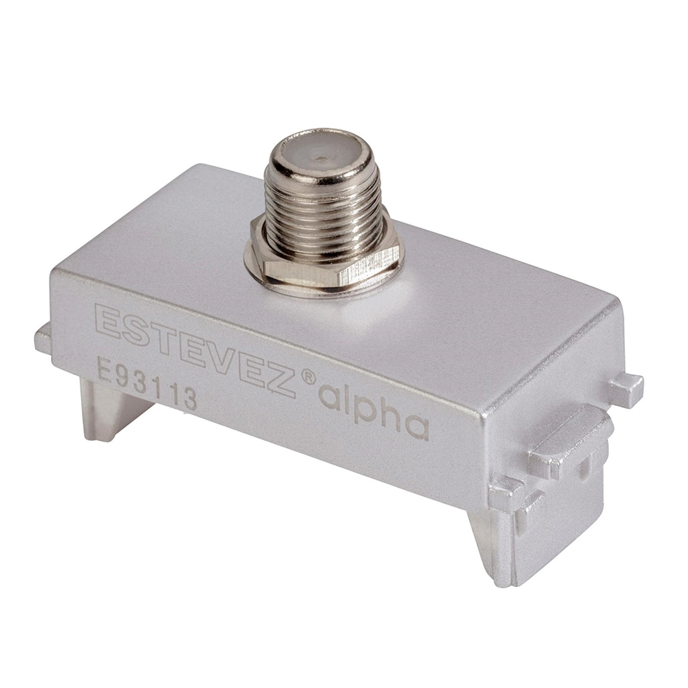 TOMA PARA ANTENA TV COAXIAL 1 MÓDULO TIPO F PLATA ESTÉVEZ | The Home ...