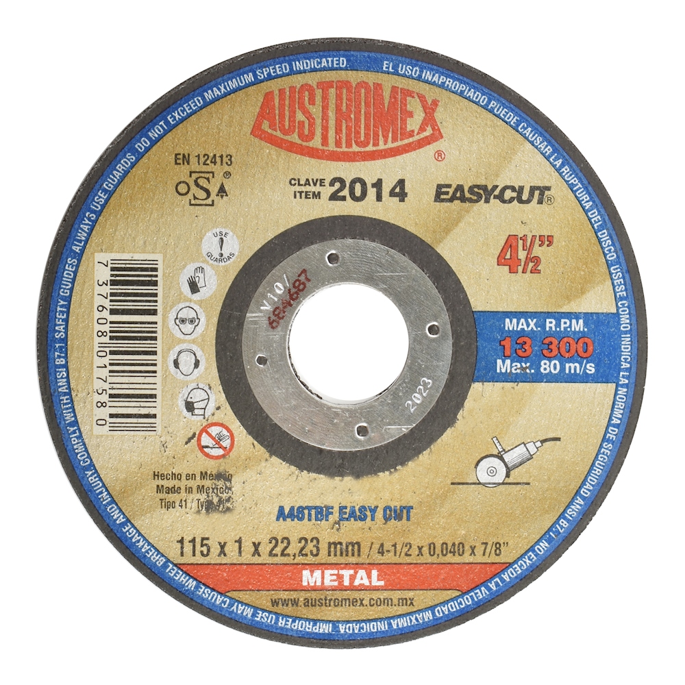 Disco Corte Metal 4 1 2 X 1 16 X 7 8 FAST CUT AUSTROMEX 761 43 OFF