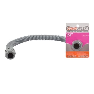 MANGUERA FLEXIBLE HEMBRA-HEMBRA 1/2 PULGADA GRIS OSCURO | The Home ...