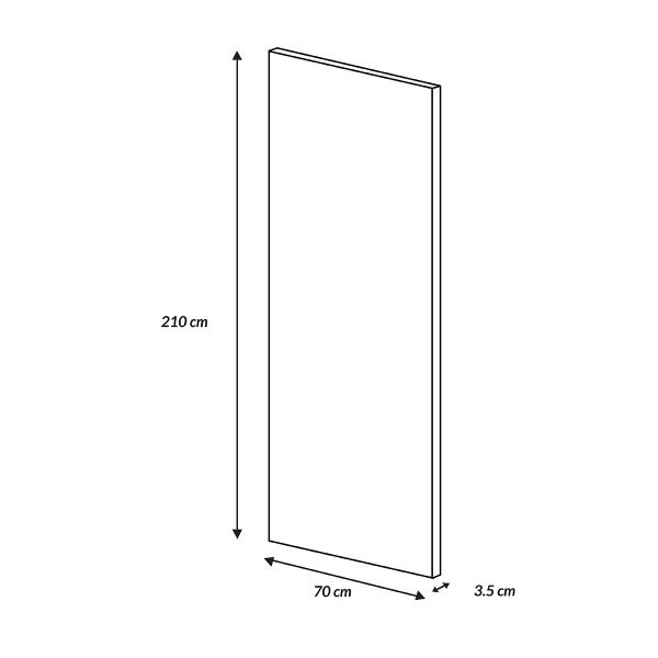 PUERTA DE TAMBOR INTERIOR 6 PANELES CHOCOLATE 2.10 M X 70 X 3.5 CM ...