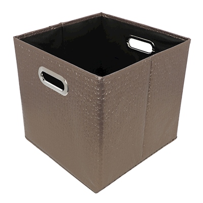 CUBO ORGANIZADOR PLEGABLE 27 X 27 X 27 CM BRONCE GUNMETAL HOME & HOME ...