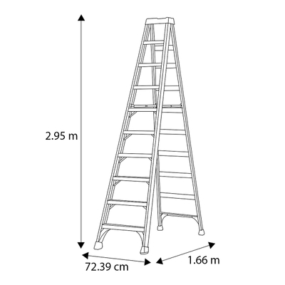 ESCALERA DE FIBRA DE VIDRIO TIPO TIJERA DE 10 PIES | The Home Depot México