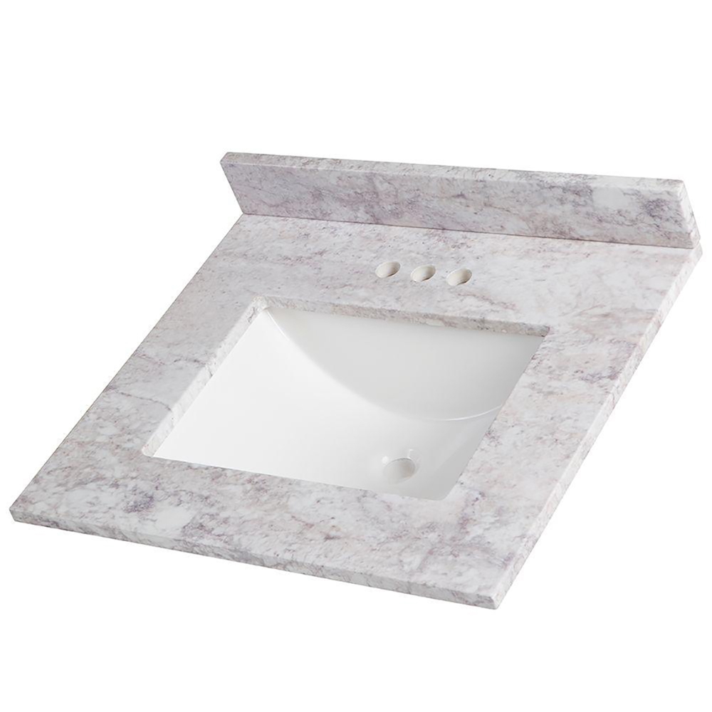 LAVABO STONE EFFECTS EMPOTRABLE MÁRMOL CULTIVADO RECTANGULAR GRIS 63.5 ...