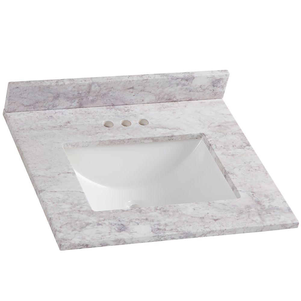 LAVABO STONE EFFECTS EMPOTRABLE MÁRMOL CULTIVADO RECTANGULAR GRIS 63.5 ...
