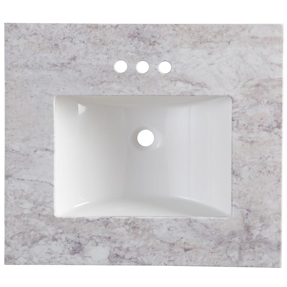 LAVABO STONE EFFECTS EMPOTRABLE MÁRMOL CULTIVADO RECTANGULAR GRIS 63.5 ...