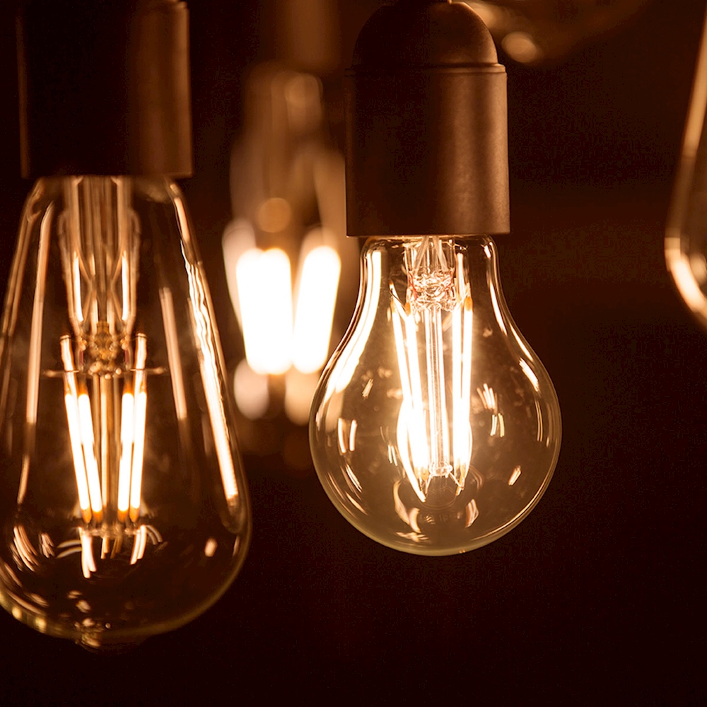 Foco LED acabado claro A19 8.5W Luz Cálida DIM 2 Piezas | The Home ...