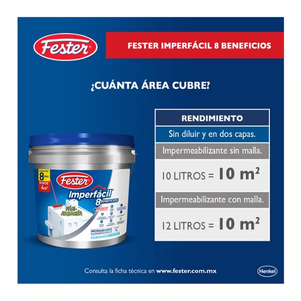 IMPERMEABILIZANTE ELASTOMÉRICO ACRÍLICO IMPERFÁCIL 8 AÑOS BLANCO 4 L ...