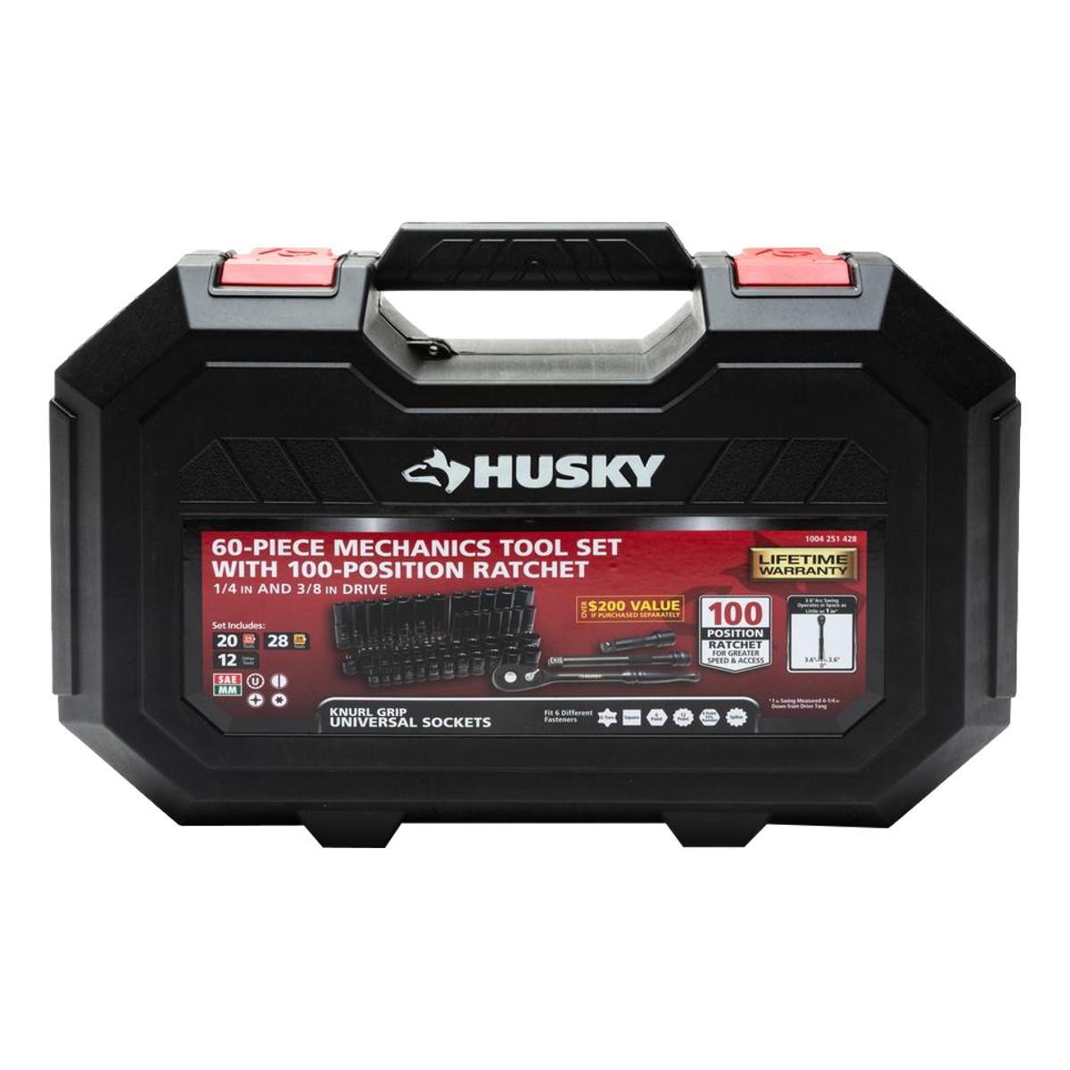 JUEGO DE HERRAMIENTAS MECÁNICAS HUSKY 60 PIEZAS | The Home Depot México