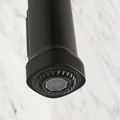 LLAVE PARA COCINA RUNE MONOMANDO MANDO EXTRAIBLE NEGRO | The Home Depot ...