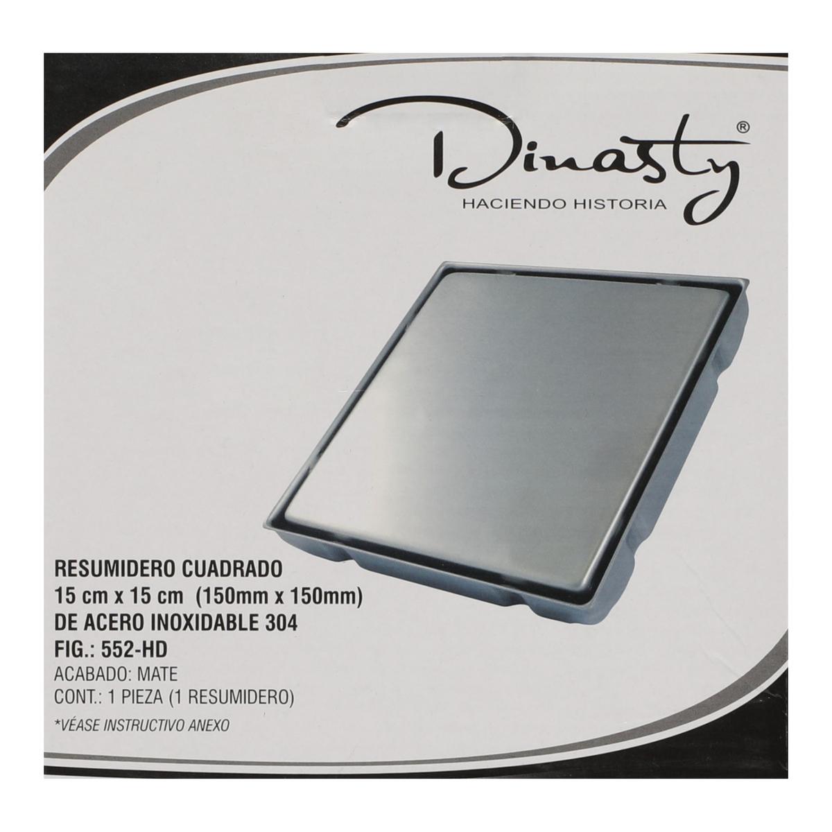 RESUMIDERO CUADRADO 15 X 15 X 6.2 CM PLATA DINASTY | The Home Depot ...