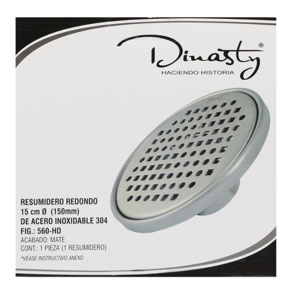 RESUMIDERO REDONDO 5.1 X 15 CM PLATA DINASTY | The Home Depot México