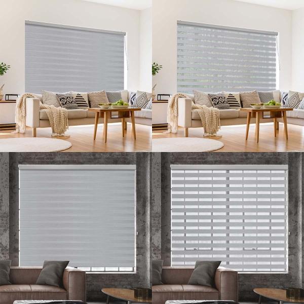PERSIANA PREMIUM ENROLLABLE DUO BLACKOUT FULL CASSETTE 160X220 CM GRIS ...