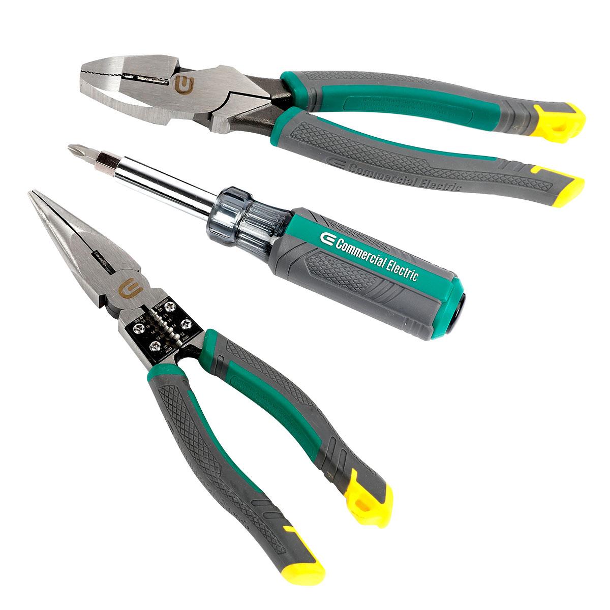 JUEGO DE HERRAMIENTAS PARA ELECTRICISTA 22.8 CM VERDE COMMERCIAL ...