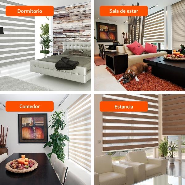 PERSIANA SHEER DÚO ENROLLABLE 100 X 220 CM COLOR GRIS PERLA | The Home ...