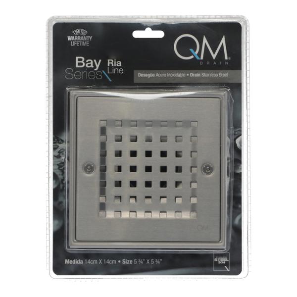 DESAGÜE CUADRADO 14 X 14 X 3.7 CM ACERO INOXIDABLE | The Home Depot México