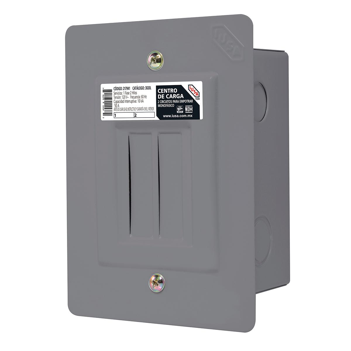 CENTRO DE CARGA 2 CIRCUITOS PARA EMPOTRAR 50 A IUSA | The Home Depot México - Ventas a profesionales