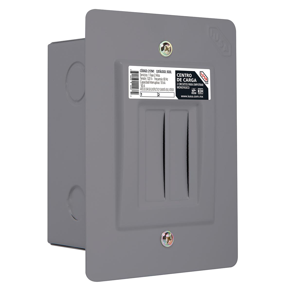 CENTRO DE CARGA 2 CIRCUITOS PARA EMPOTRAR 50 A IUSA | The Home Depot México - Ventas a profesionales