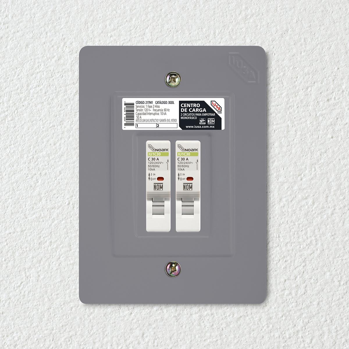 CENTRO DE CARGA 2 CIRCUITOS PARA EMPOTRAR 50 A IUSA | The Home Depot México - Ventas a profesionales