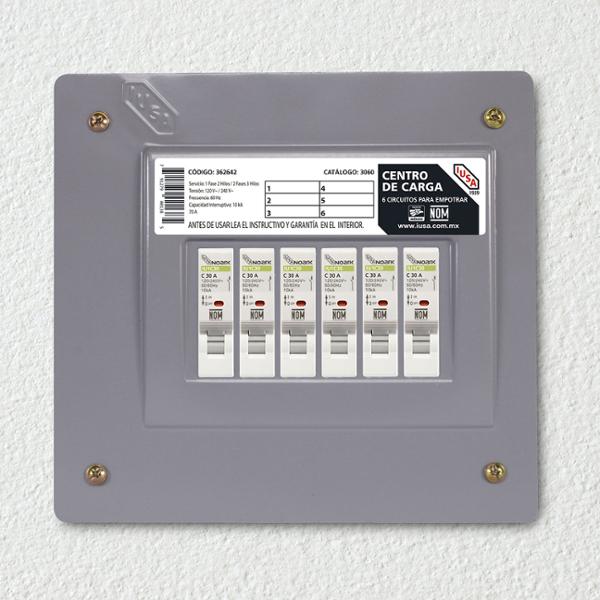 CENTRO DE CARGA DE 6 CIRCUITOS PARA EMPOTRAR | The Home Depot México