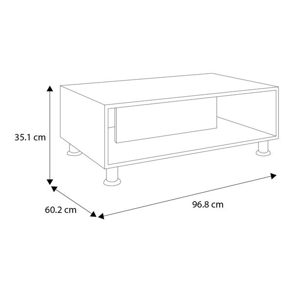 MESA CENTRAL PLAYCON 60.2X96.8X35.1CM ROBLE TEXTURIZADO | The Home Depot México