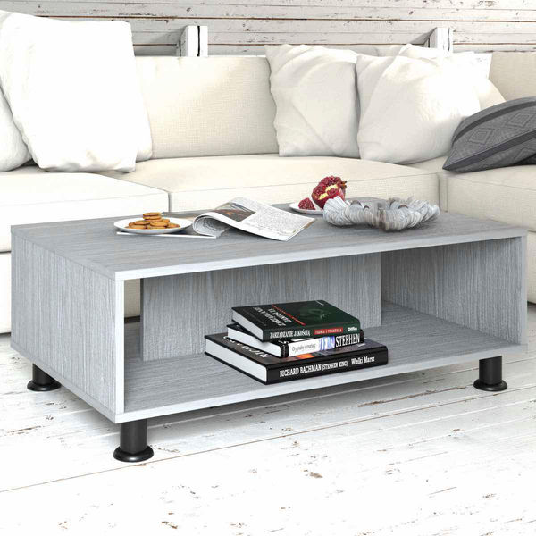MESA CENTRAL PLAYCON 60.2X96.8X35.1 CM GRIS TEXTURIZADO | The Home ...