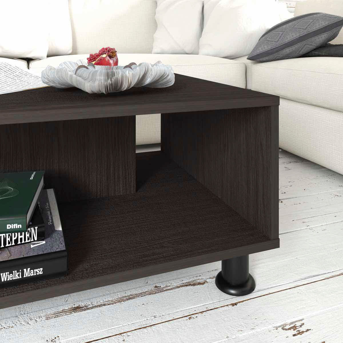 MESA CENTRAL PLAYCON 60.2X96.8X35.1CM TABACO TEXTURIZADO | The Home ...