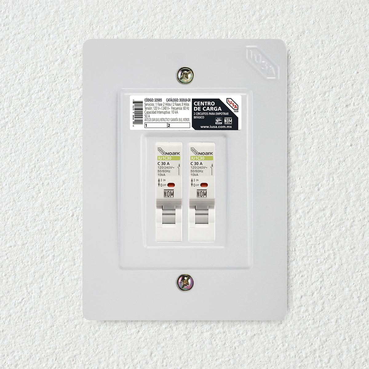 CENTRO DE CARGA DE 2 CIRCUITOS PARA EMPOTRAR BIFÁSICO 50 A IUSA | The Home Depot México - Ventas ...