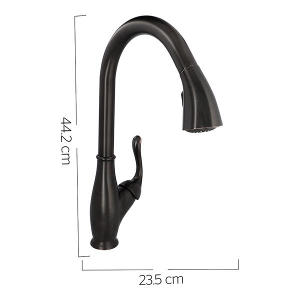 MONOMANDO PARA COCINA CLASICO AMERICANO CON 2 FUNCIONES, DE ACERO ...