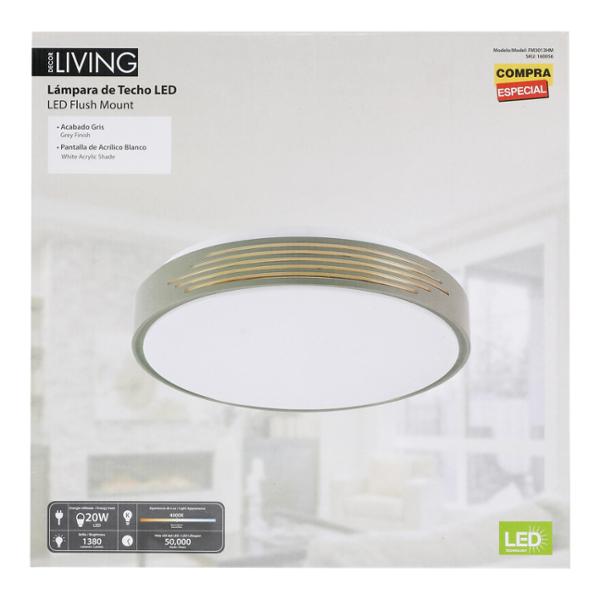 LÁMPARA PLAFÓN LED 38.5 X 8 CM BLANCO | The Home Depot México