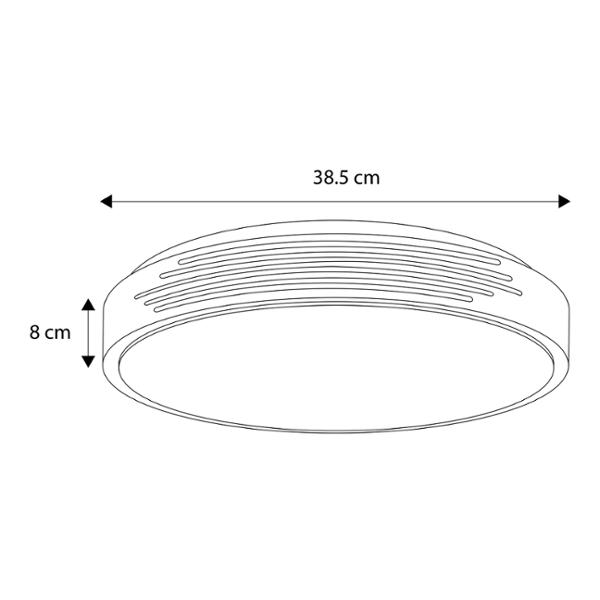 LÁMPARA PLAFÓN LED 38.5 X 8 CM BLANCO | The Home Depot México