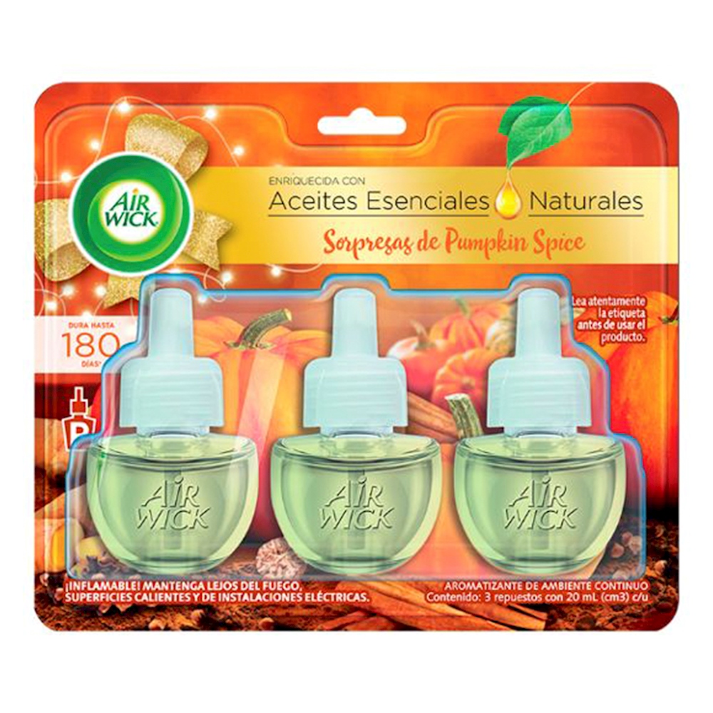 AIR WICK ELECTRICO REFILL PUMPKIN 20 ML 3 PACK | The Home Depot México