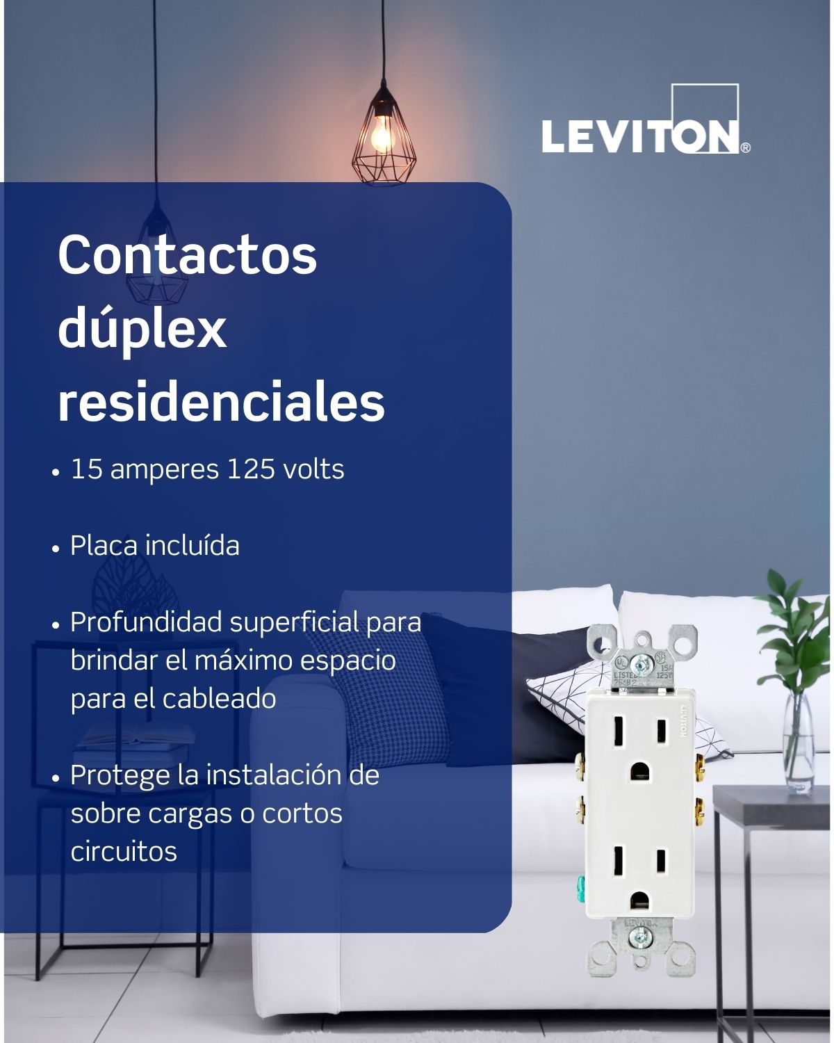 RECEPTÁCULO DÚPLEX BLANCO LEVITON | The Home Depot México