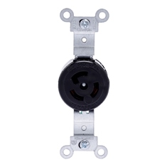 RECEPTÁCULO FIJO MEDIA VUELTA 125/250 VOLTS NEGRO LEVITON | The Home ...