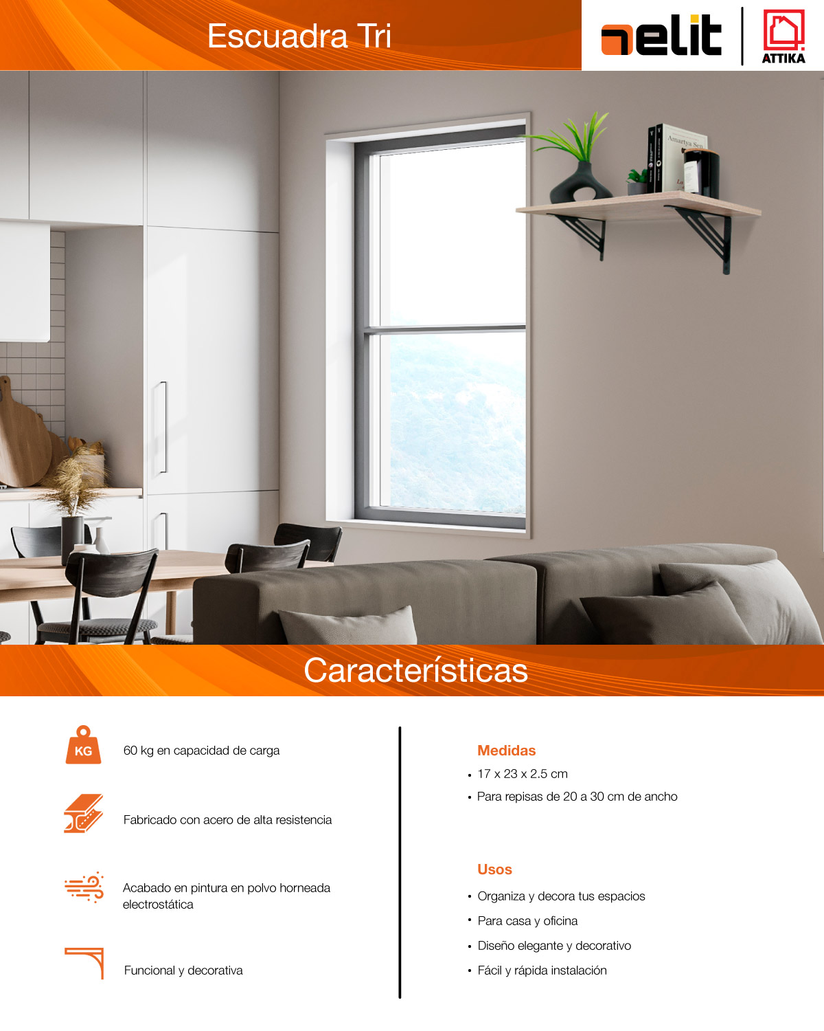 ESCUADRA ELITE TRI 17 X 23 CM NEGRO | The Home Depot México