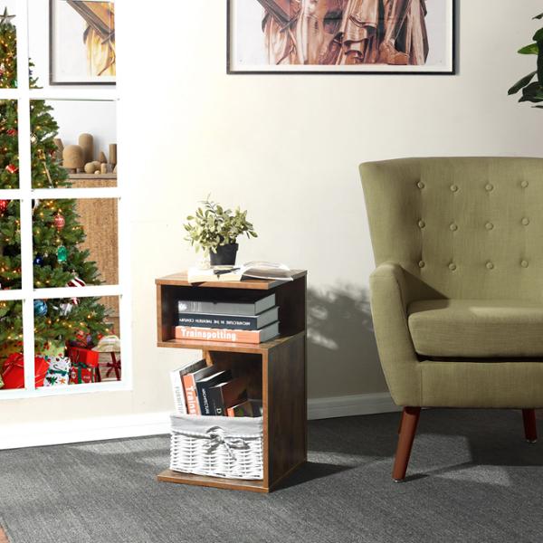 MESA AUXILIAR TIPO LIBRERO DE PVC 60 X 35 X 35 CM CAFÉ | The Home Depot ...