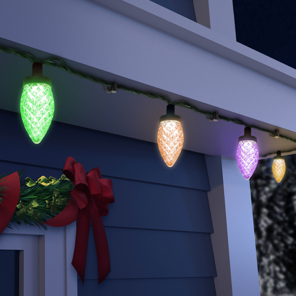 SERIE DE 100 LUCES LED BLANCO CÁLIDO MULTICOLOR 10.34 M | The Home ...