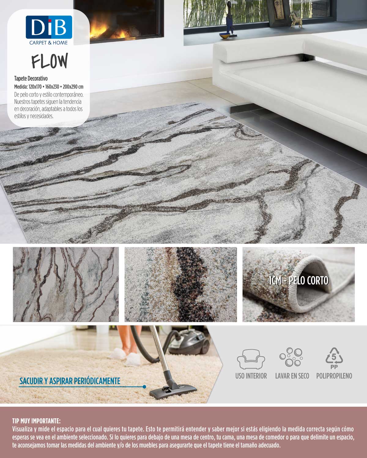 TAPETE DECORATIVO FLOW 6191 160X230 CM | The Home Depot México