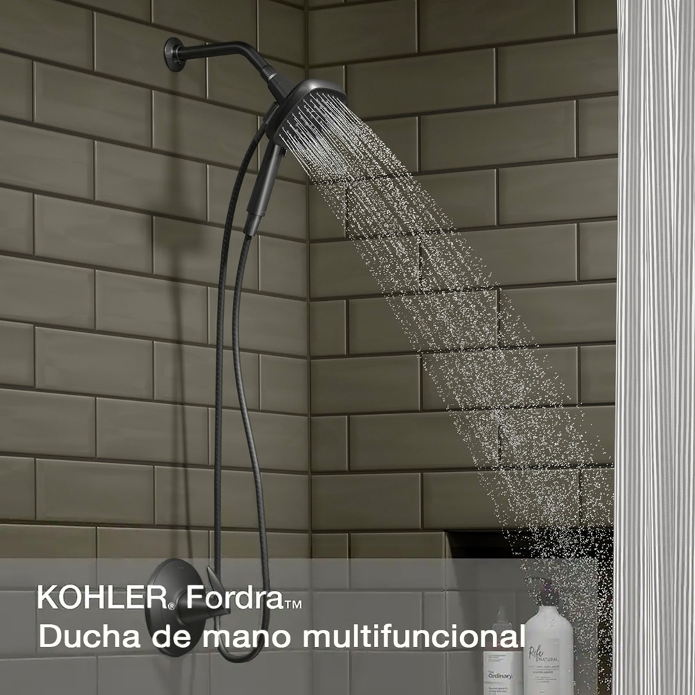 REGADERA DE MANO MULTIFUNCIÓN FORDRA NEGRO CON HIDROMASAJE KOHLER | The ...