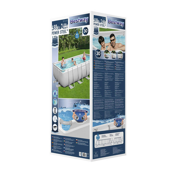 ALBERCA ESTRUCTURAL RECTANGULAR BESTWAY COLOR GRIS | The Home Depot México