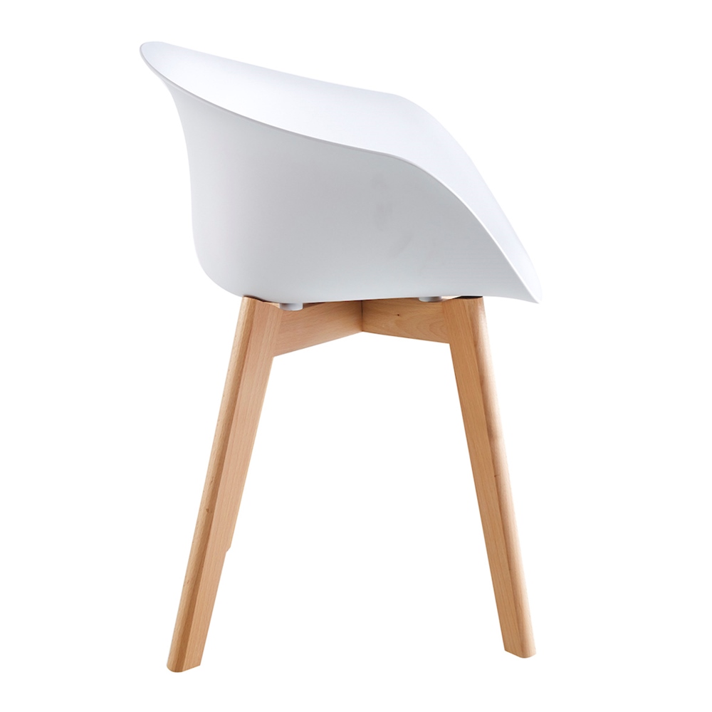 SET DE 4 SILLAS EAMES DE COMEDOR REDONDAS,SILLAS REDONDAS BLANCAS, CON ...