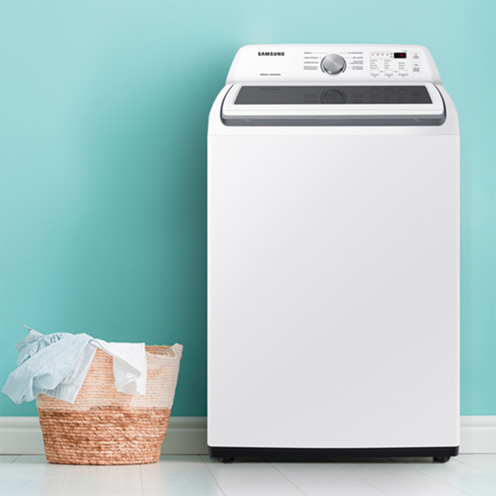 LAVADORA SAMSUNG TL 21KG BLANCA CON AGITADOR | The Home Depot México