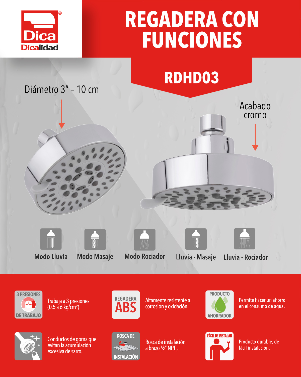 REGADERA DE CEBOLLA CON 5 FUNCIONES | The Home Depot México