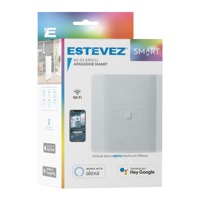 APAGADOR INTELIGENTE WIFI DE 1 MÓDULO CON PLACA DE PARED BLANCO | The ...