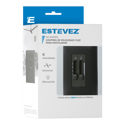 CONTROL PARA VENTILADOR DE PARED 12 X 8.2 X 4.5 CM NEGRO | The Home ...